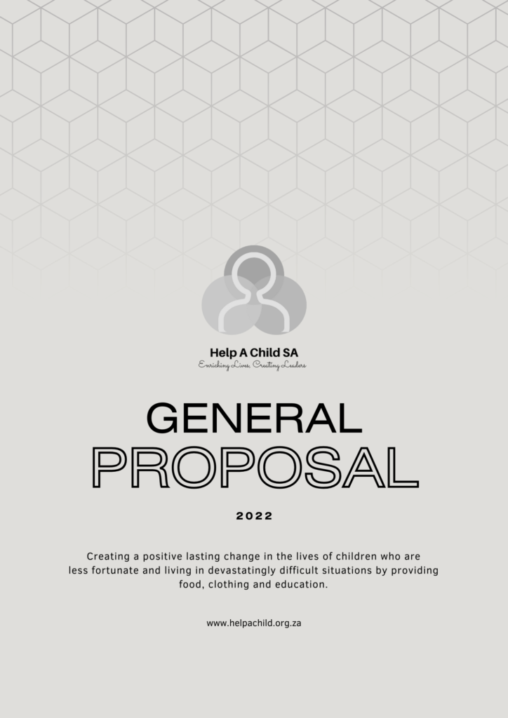 Help A Child South Africa | General Proposals